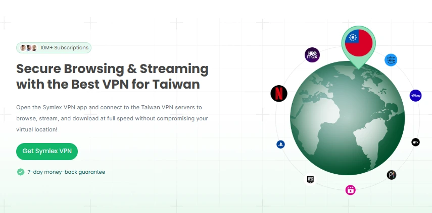 Symlex VPN | Best VPN in Taiwan: Speed & Privacy