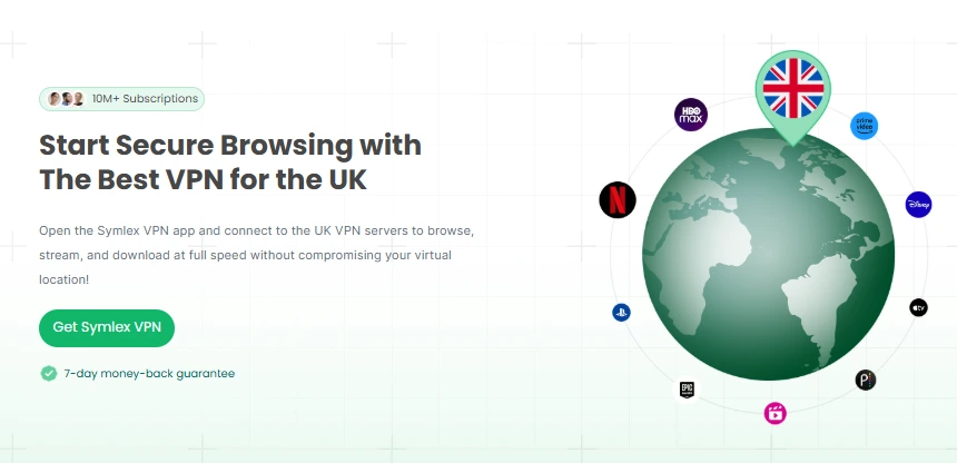 Symlex VPN | Best VPN for UK: Get Fast Browsing & Streaming